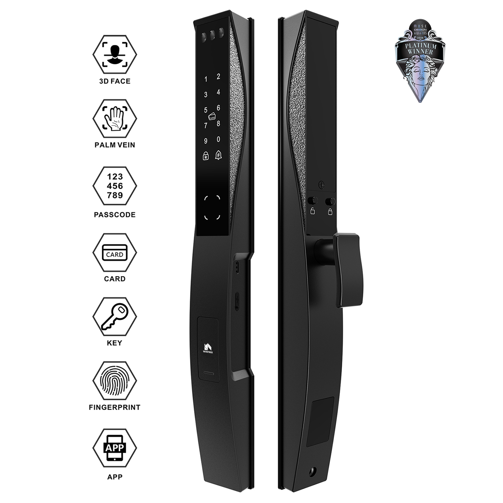 Winfree Tuya Wifi 3D face Automatic Smart Door Lock – WINFREE SMART